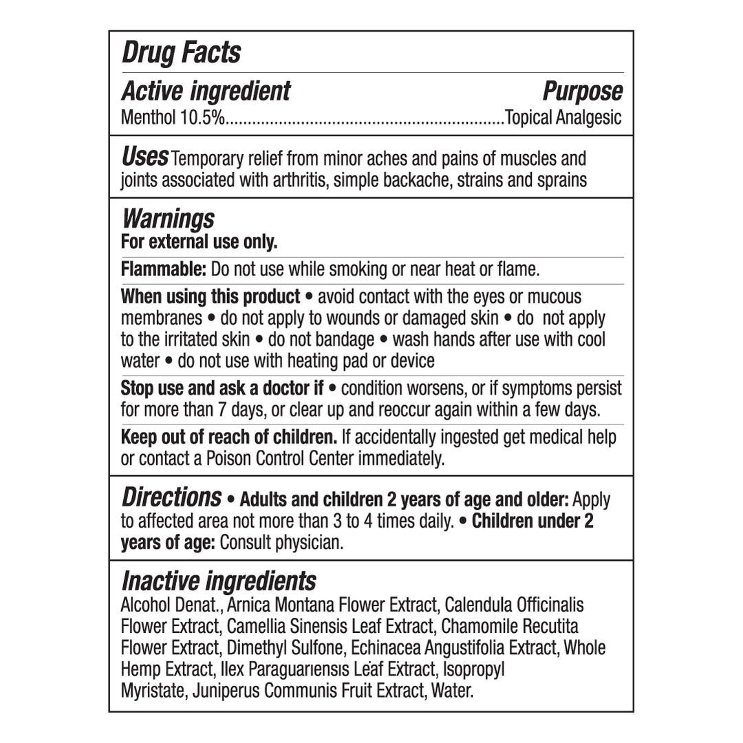 Broad Spectrum CBD Menthol Spray for Pain – Sunmed CBD